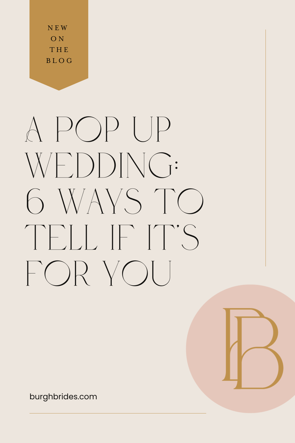 Pop Up Wedding: 6 Ways To Tell If It's For You | Burgh Brides