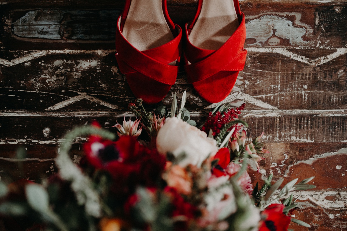 Poppy Red Eden Hall Wedding | Burgh Brides