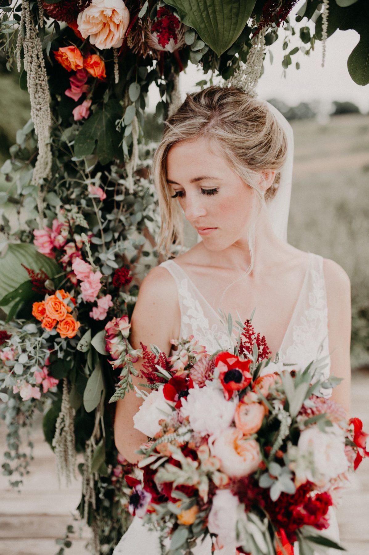 Poppy Red Eden Hall Wedding | Burgh Brides