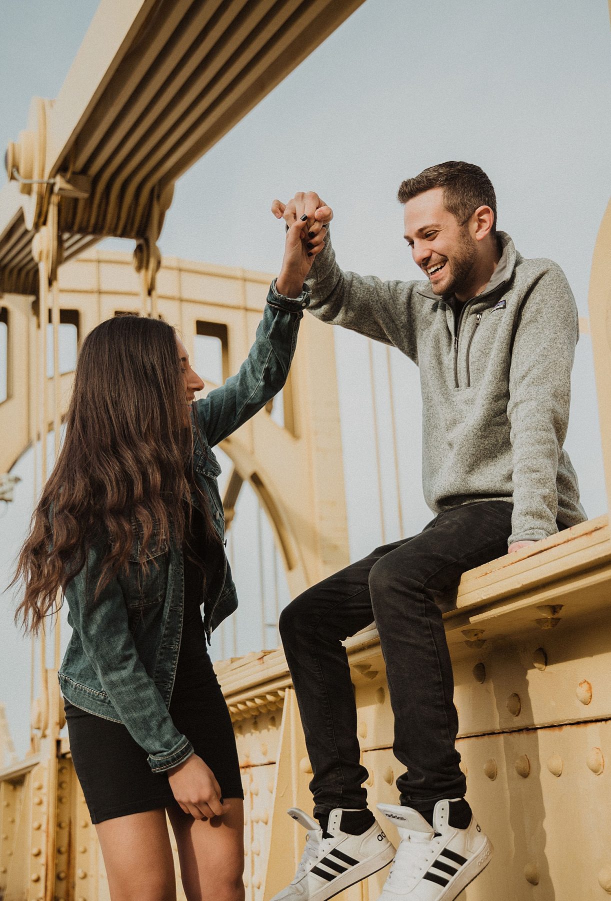 Street Style Downtown Pittsburgh Engagement Session