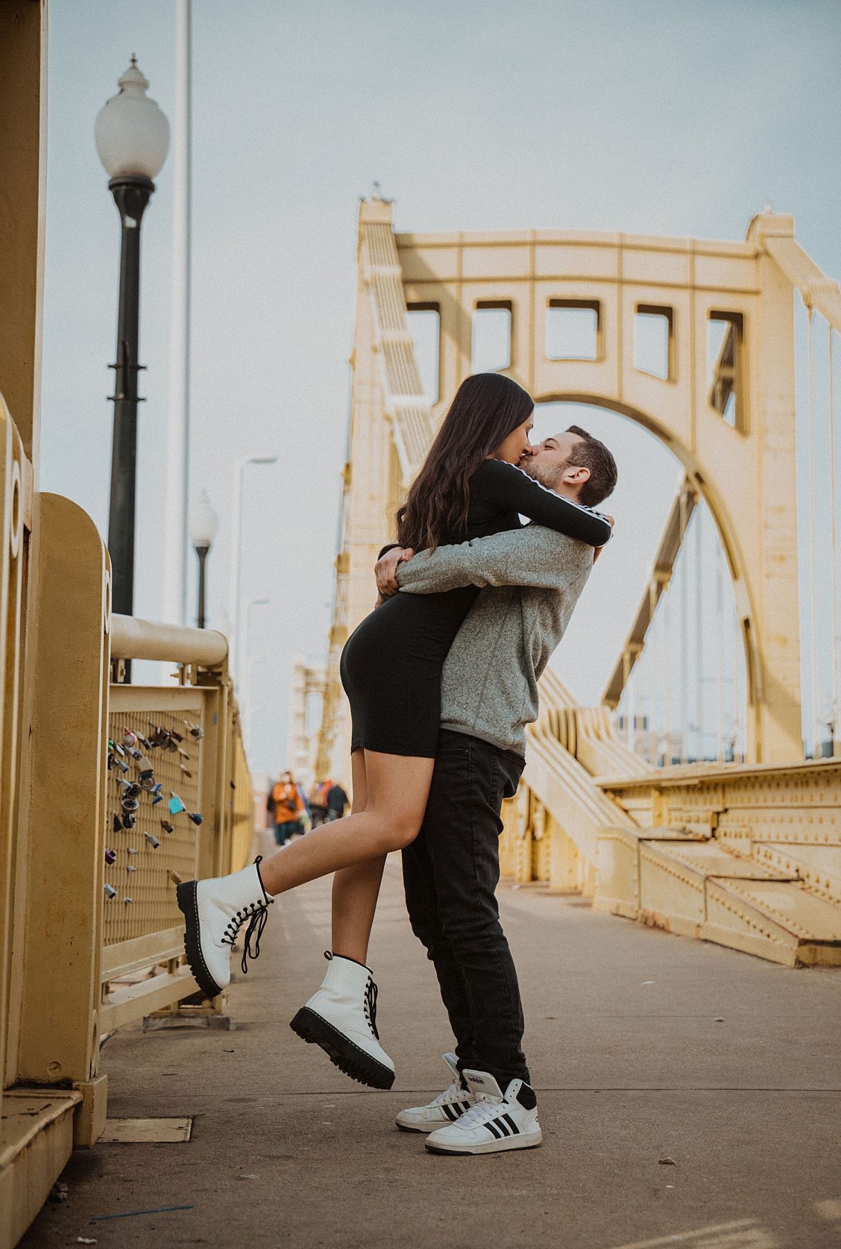 Street Style Downtown Pittsburgh Engagement Session