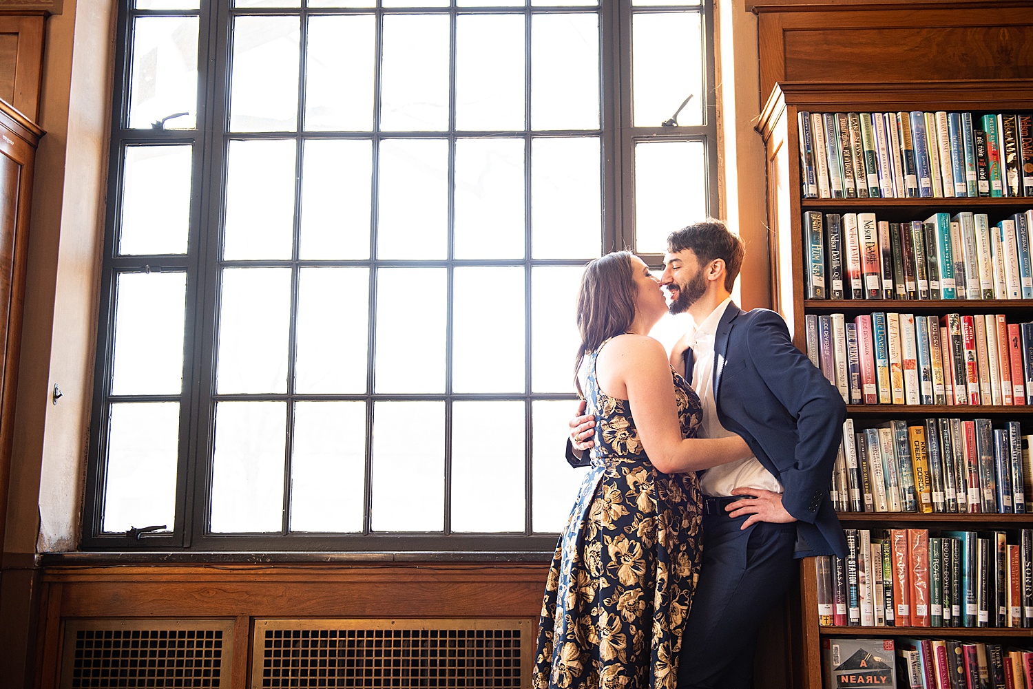 Sweet Library Engagement Session | Burgh Brides