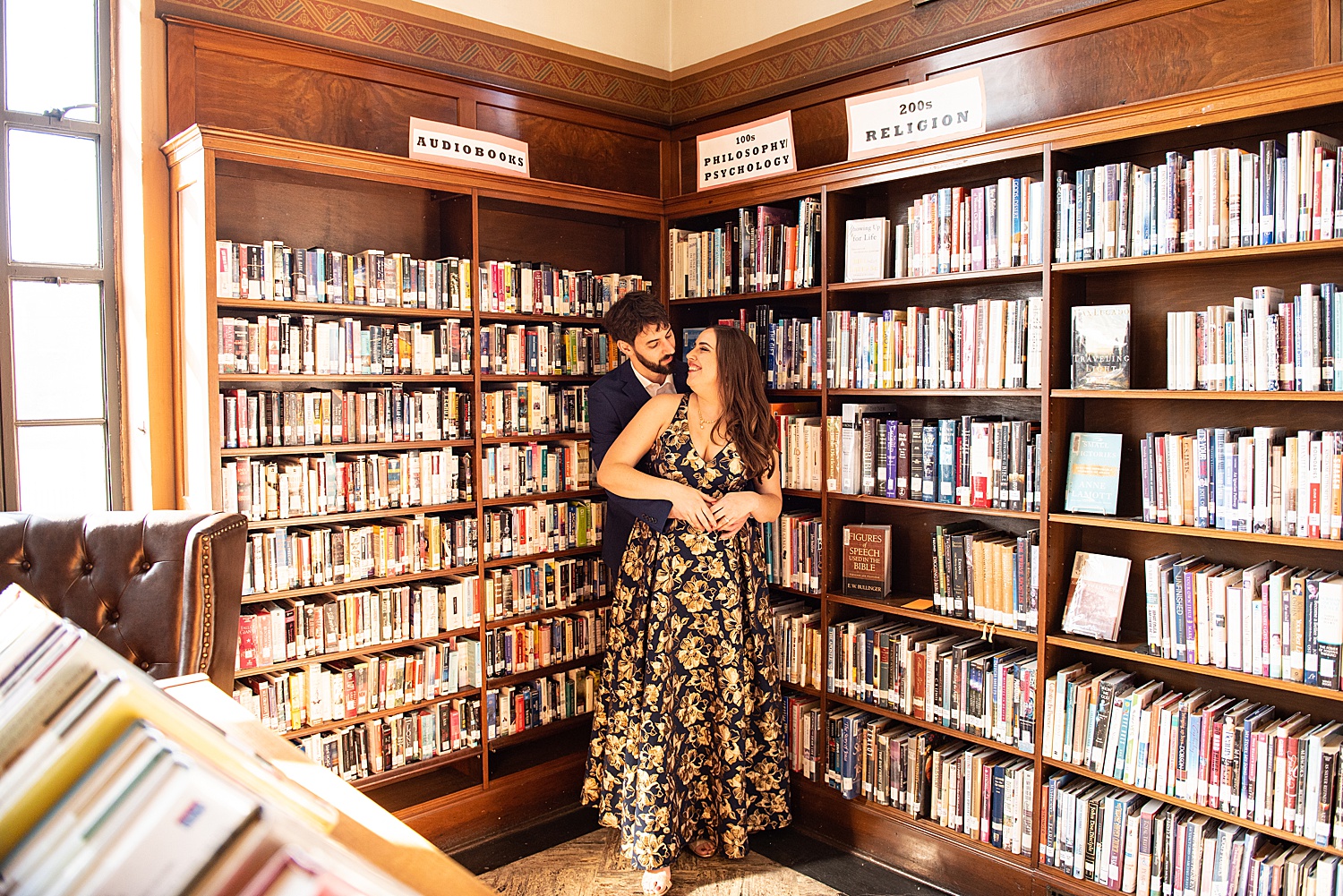 Sweet Library Engagement Session | Burgh Brides