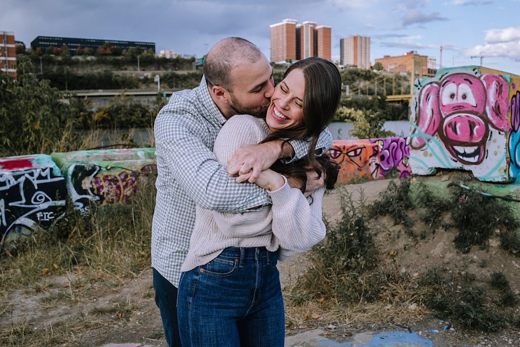 Funky & Fun Engagement Session at the Pittsburgh Highline