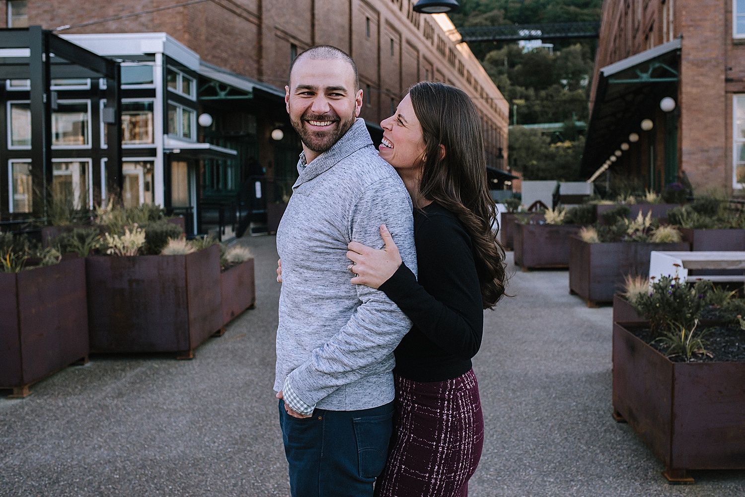 Funky & Fun Engagement Session at the Pittsburgh Highline