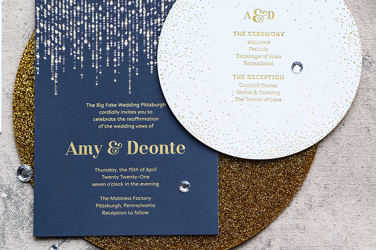 Starry Night Wedding Inspiration from The Big Fake Wedding