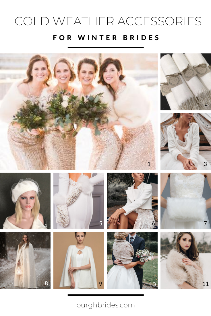 Cold Weather Accessories for Winter Brides | Burgh Brides