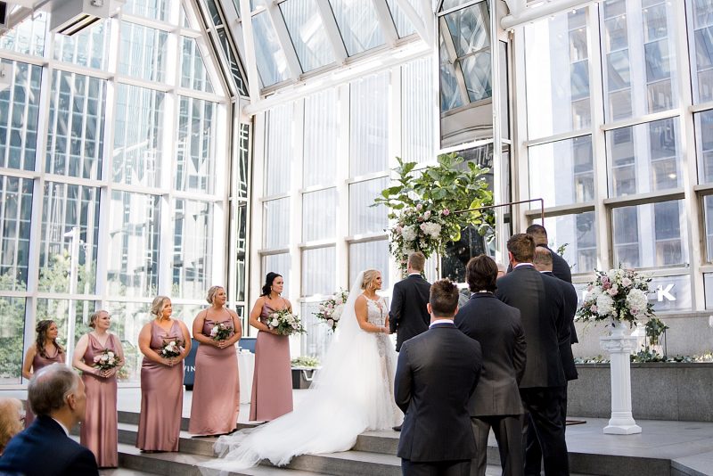Modern Mauve Wedding at the Wintergarden at PPG Place