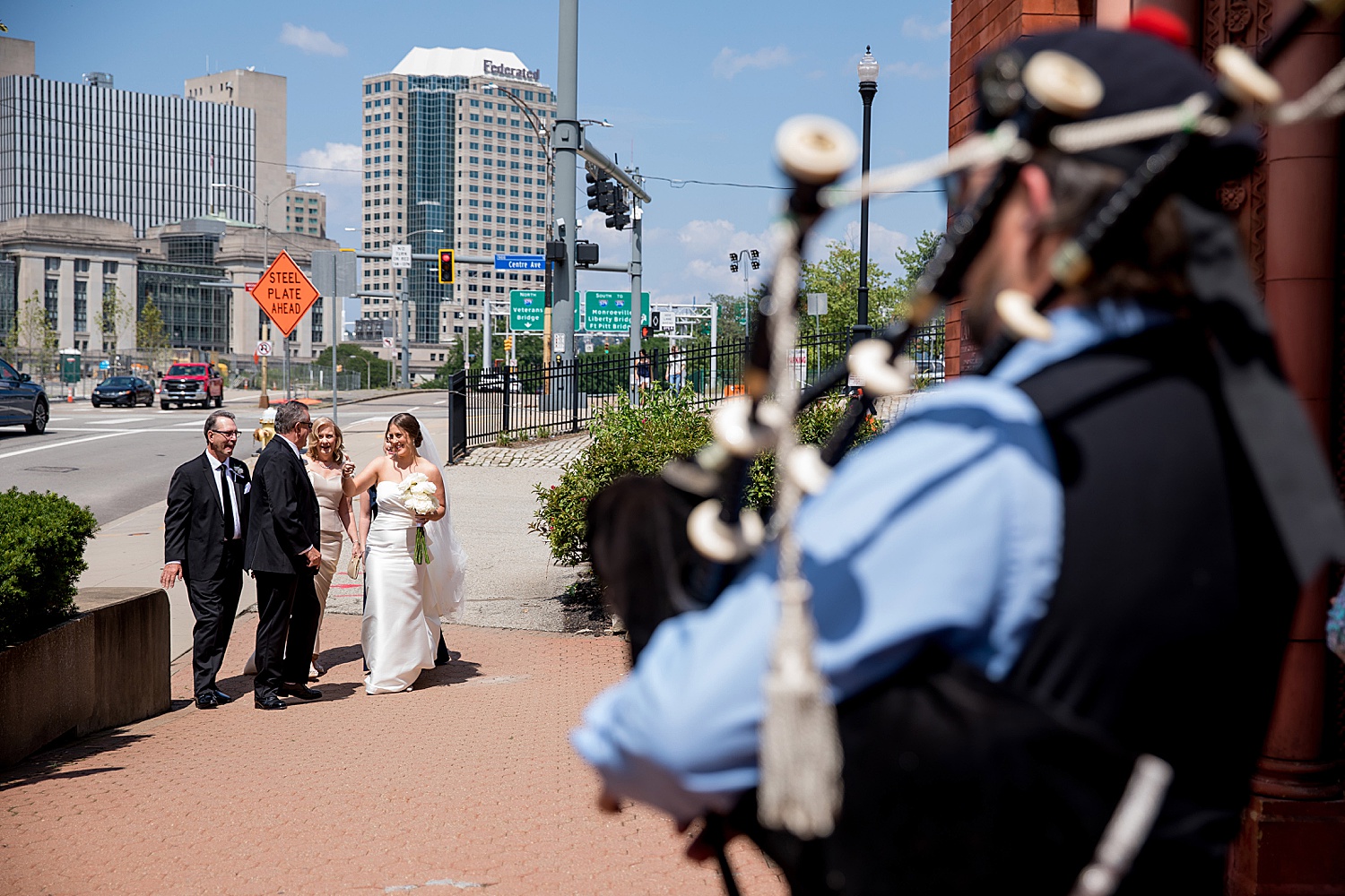 Monochromatic Wedding at the Wintergarden at PPG Place
