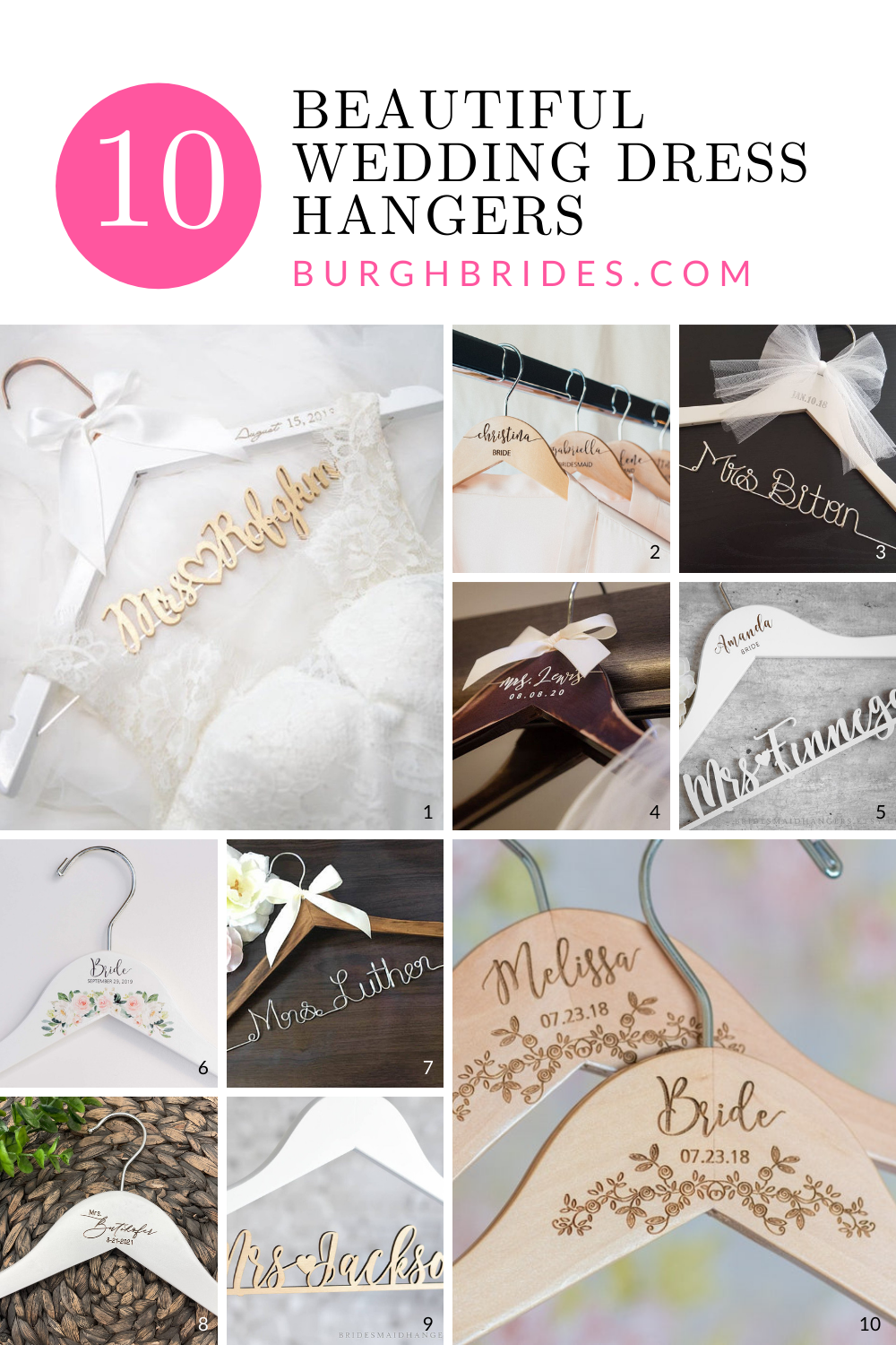 10 Beautiful Wedding Dress Hangers | Burgh Brides