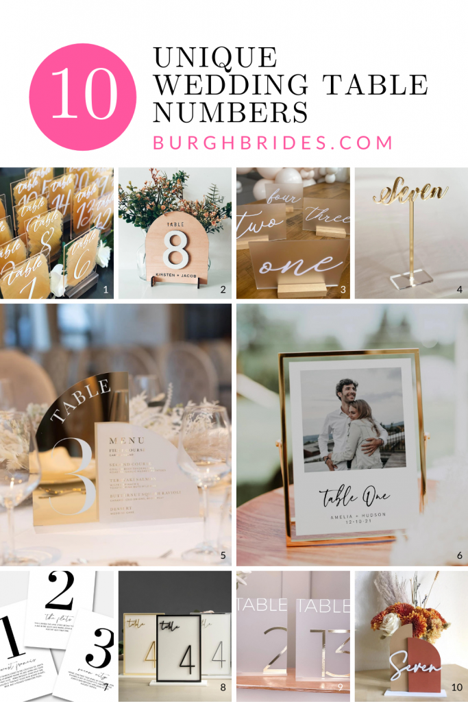 10 Wedding Table Numbers You're Sure to Love | Burgh Brides