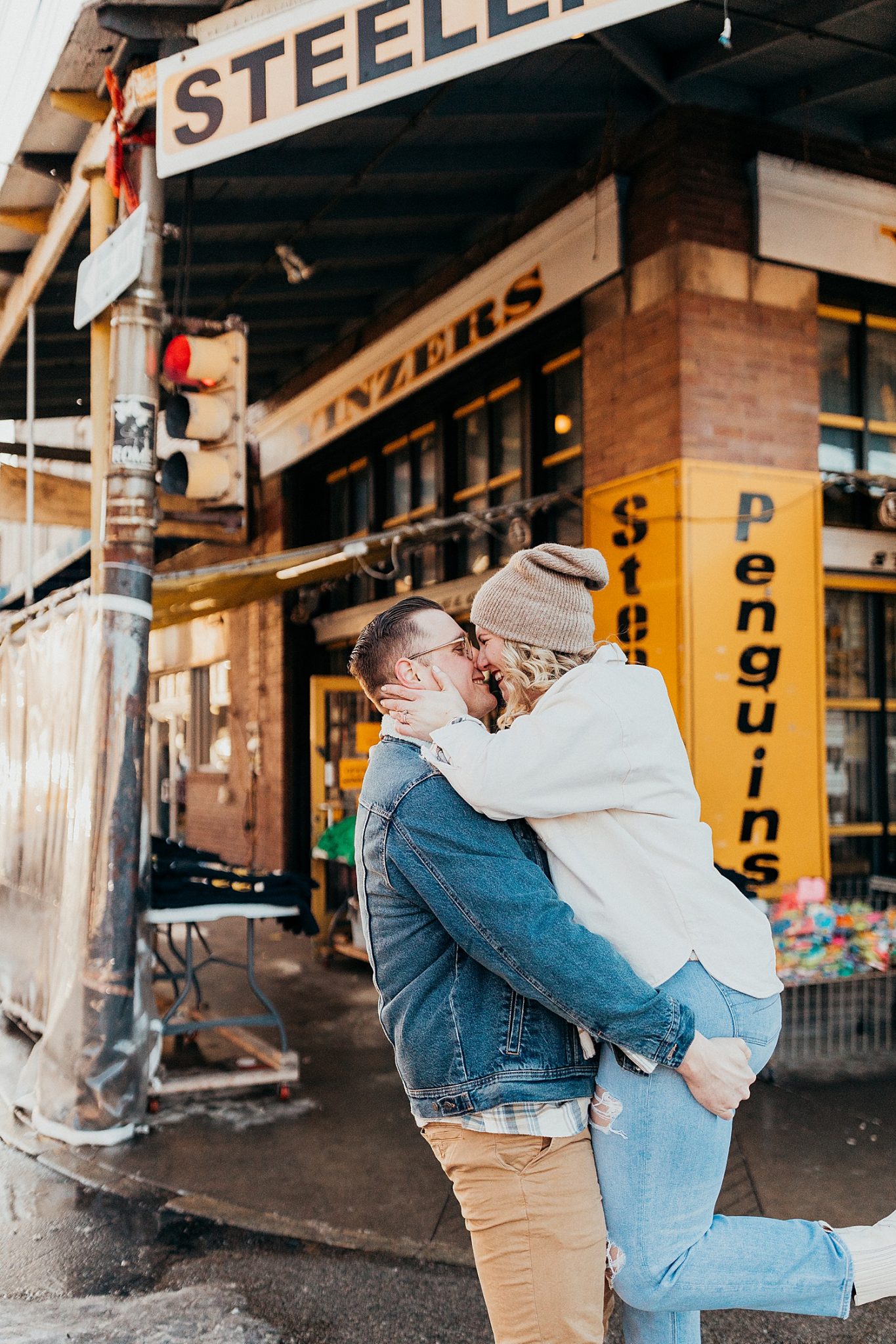 Playful & Colorful Strip District Engagement Session | Burgh Brides