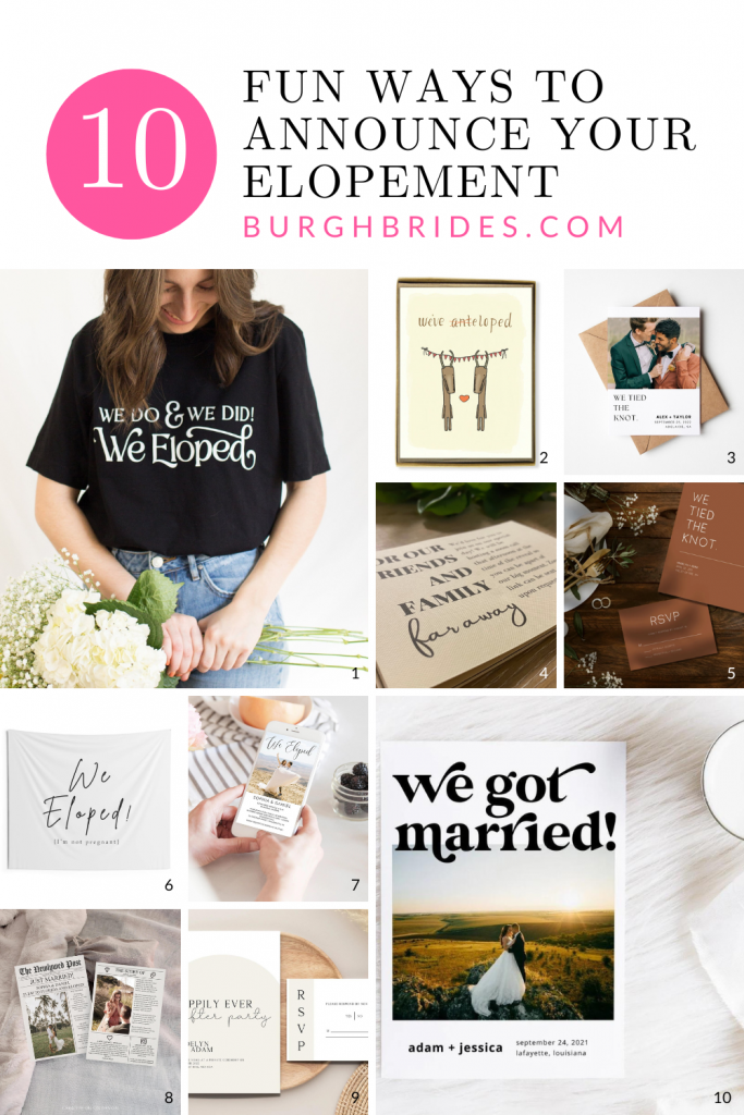 10 Fun Ways to Announce Your Elopement | Burgh Brides