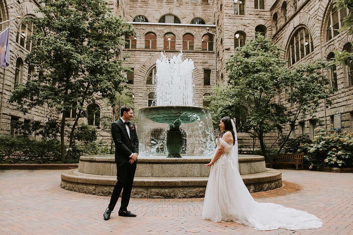 Intimate Courthouse Wedding & Cafe Du Jour Reception
