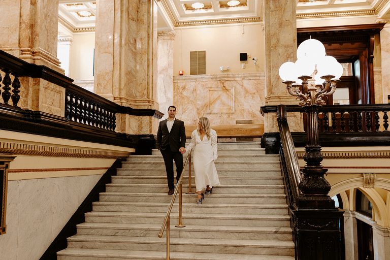 Stylish Washington County Courthouse Engagement Session