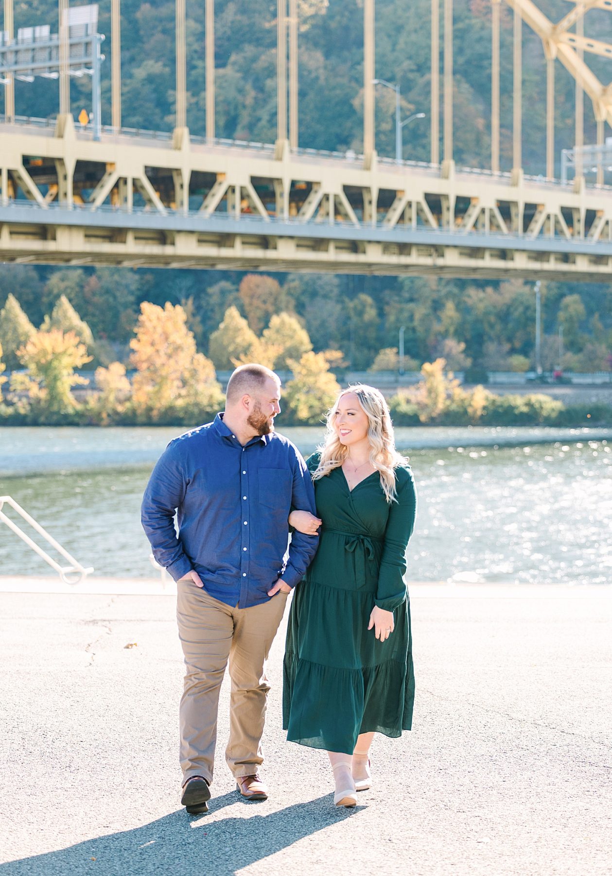 Point State Park Fall Engagement Session | Burgh Brides