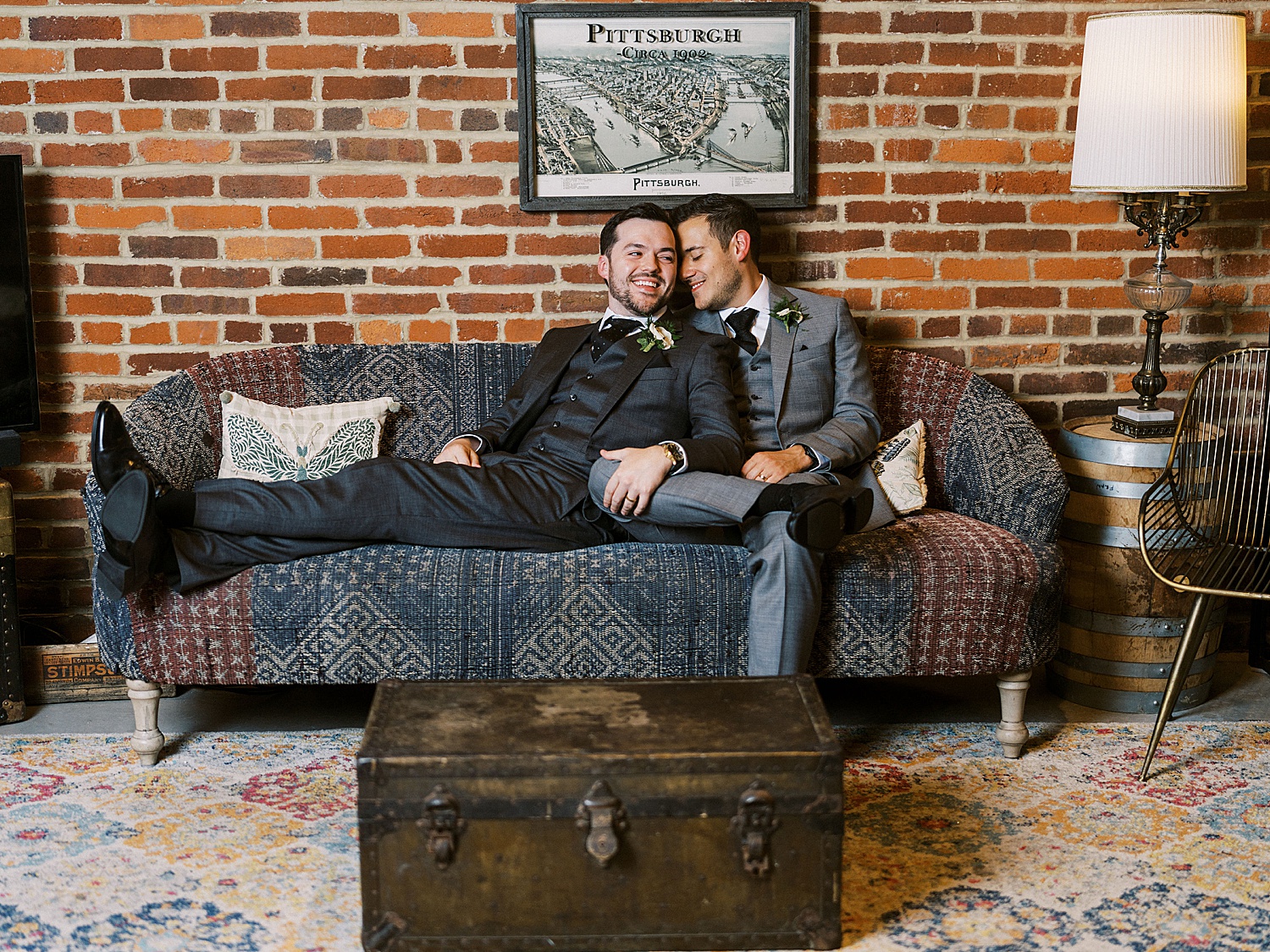 Dark & Neutral Wedding at Kingfly Spirits | Burgh Brides