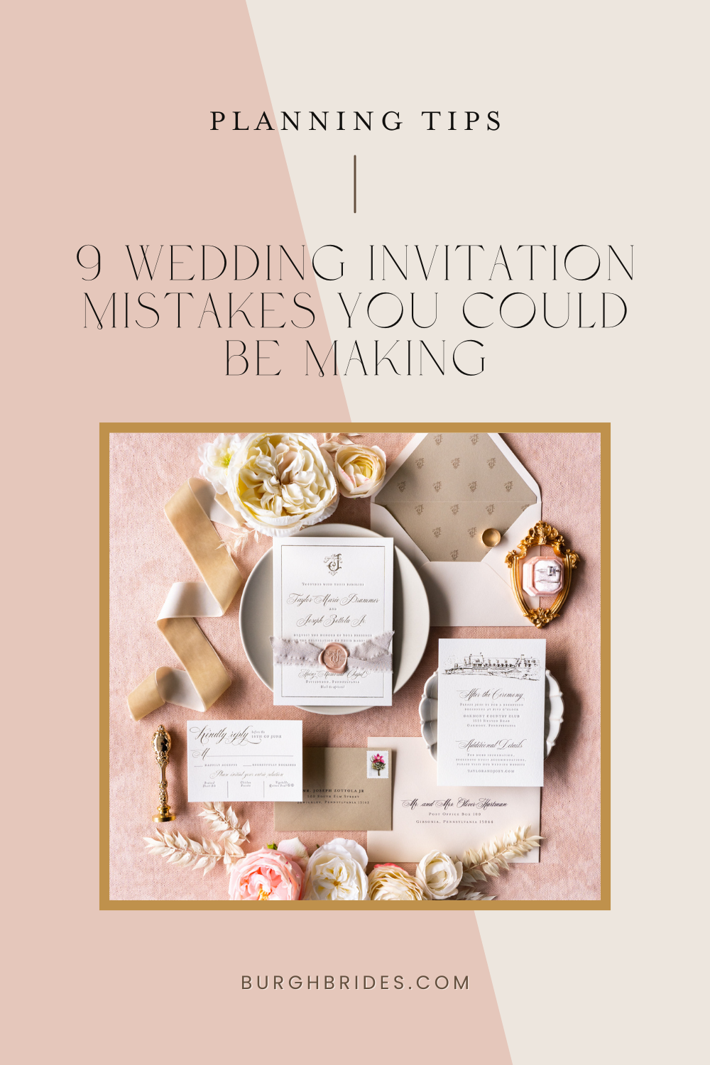9 Wedding Invitation Mistakes You Could Be Making | Burgh Brides