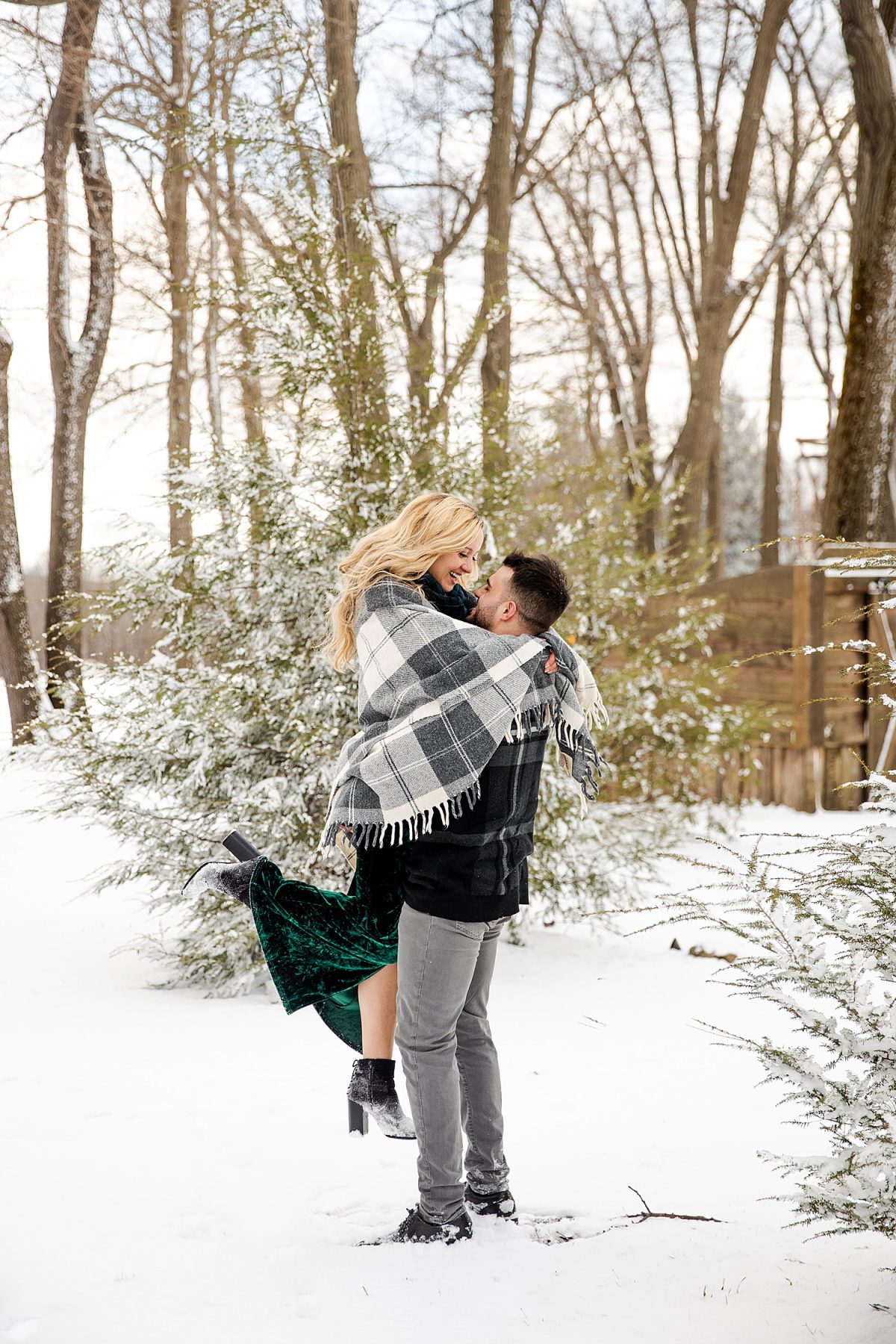 Snowy Winter Engagement Shoot At Seven Springs